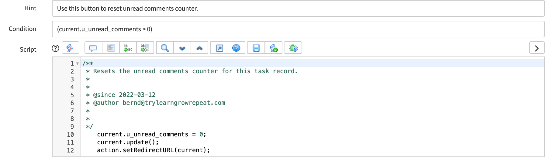 Track unread comments in ServiceNow - try. learn. grow. repeat.